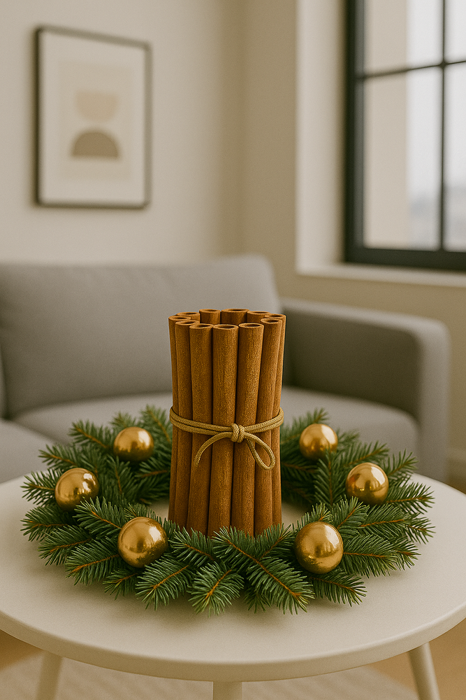 Cynamonowy Snopek GrandDeco 25 cm – elegancka dekoracja brązowo-złota ...